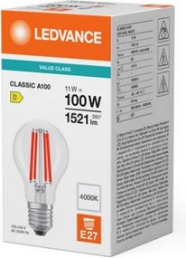 LED žárovka E27 LEDVANCE Filament 11W (100W) neutrální bílá (4000K)