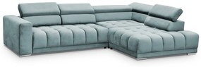 Casarredo - Komfort nábytek Rohová sedací souprava FASANO, světle modrá Bluvel 06 | Umístění rohu: roh na pravé straně (viz obrázek)