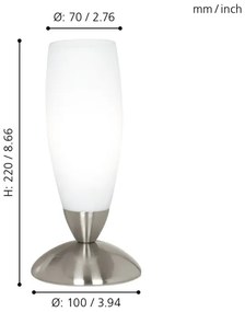 EGLO 82305 - Stolní lampa SLIM 1xE14/40W