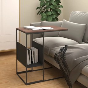 vidaXL Odkládací stolek 55 x 36 x 59,5 cm kompozitní dřevo [343107] Barva: Černá a hnědá