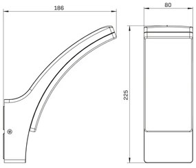 LED Venkovní nástěnné svítidlo AMY LED/12W/230V IP44 černá