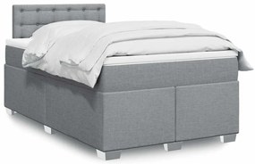 Box spring postel s matrací světle šedá 120x190 cm textil 3285841