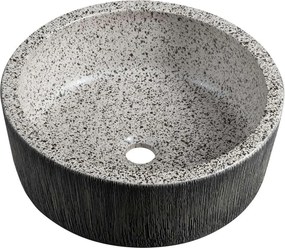Sapho Priori - Umyvadlo na desku, průměr 41 cm, bez přepadu, šedá PI035