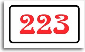ACCEPT Číslo na dveře - typ 11 (50x30mm) - bílá tabulka - barevný tisk