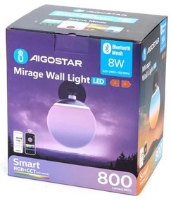 Aigostar - LED RGBW Stmívatelné nástěnné svítidlo MESH Smart LED/8W/230V + DO