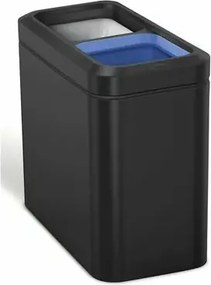 Simplehuman Odpadkový koš na tříděný odpad 10 l + 10  černá / otevřený