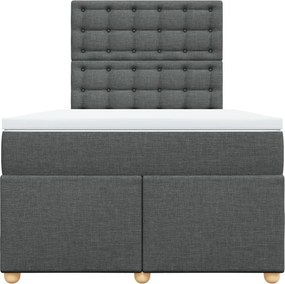 Box spring postel s matrací tmavě šedá 120x190 cm textil 3293534