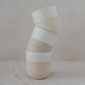 Eulenschnitt Kameninový hrnek His 320 ml, bílá barva, krémová barva, keramika