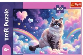 TREFL Puzzle Kočka domácí / 160 dílků / 41 x 27,8 cm / věk 6+
