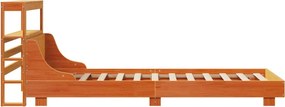 Postel bez matrace voskově hnědá 100 x 200 cm masivní borovice 3306428