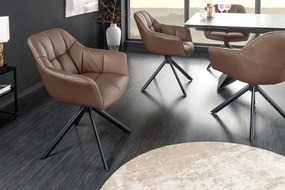 Designová otočná židle Vallerina hnědá