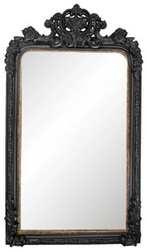 Velké nástěnné zrcadlo s černým antickým rámem - 90*158*14 cm
