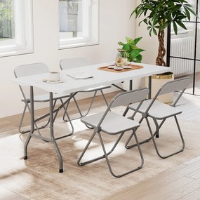 Costway Skládací kempingový stůl s HDPE stolní deskou a rukojetí – 152 × 70 cm