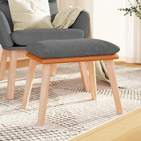 Podnožka světle šedá 45x29,5x35 cm textil a umělá kůže 341446