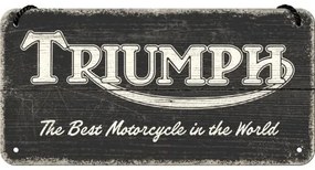 Postershop Závěsná cedule: Triumph (The Best Motorcycle in the World) - 20x10 cm