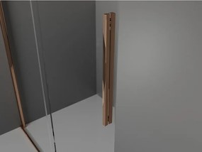 Mexen Velar posuvná sprchová stěna Walk-in 130 x 200 cm, matné sklo 8 mm, růžové zlato - 871-130-000-33-60