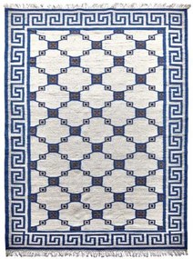 Diamond Carpets koberce Ručně vázaný kusový koberec Geo DESP P82 Silver Blue - 300x400 cm