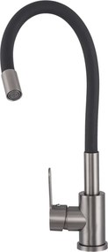 Gamma Flex 2000, stojánková dřezová baterie s flexibilním ramenem, černá-grafitová, GMA-BFX-2000GM