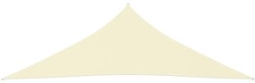 vidaXL Stínící plachta oxfordská látka trojúhelník 3x3x4,24 m krémová