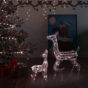 vidaXL Vánoční dekorace akrylová sobí rodinka 160 LED [329789] Barva: Teplá bílá