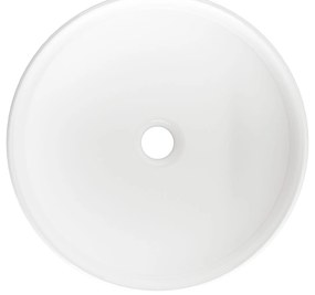 Invena Limnos, kulaté umyvadlo na desku 36x36x13 cm, bílá, INV-CE-59-001-W