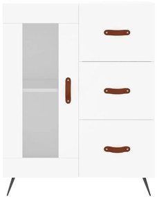 Skříň highboard bílá 69,5 x 34 x 180 cm kompozitní dřevo - Default Title