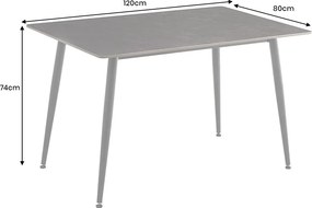 Keramický jídelní stůl Garold 120 cm antracitový