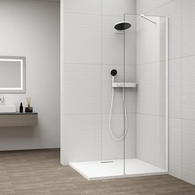Polysan Esca White Matt jednodílná sprchová zástěna 30 x 210 cm k instalaci ke stěně bílá sklo čiré ES1030-03