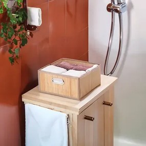 Compactor Anji M přírodní / Úložný košík / bambus / 31 x 31 x 15 cm