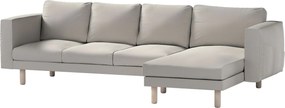 Potah na pohovku IKEA Norsborg 4-místná se šezlongem barva šedá látka pletený vzor