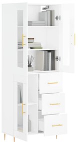 Skříň highboard lesklá bílá 69,5 x 34 x 180 cm kompozitní dřevo - Default Title