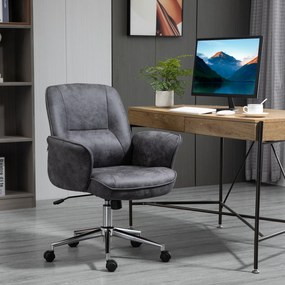 Kancelářská židle Vinsetto XXL, ergonomická kancelářská židle s houpací funkcí, výškově nastavitelná, max. nosnost 120 kg, šedá