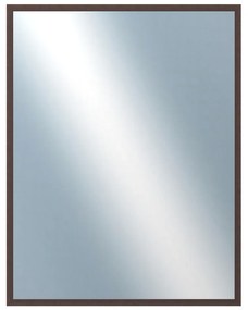 DANTIK - Zarámované zrcadlo - rozměr s rámem cca 70x90 cm z lišty KASETTE hnědá (2757)