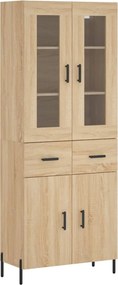 Skříň highboard dub sonoma 69,5 x 34 x 180 cm kompozitní dřevo 3198540