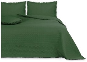 Lahvově zelený přehoz na postel AmeliaHome Meadore, 170 x 270 cm