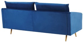 Sametová sedací souprava modrá MAURA Beliani