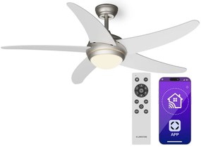 Klarstein Bolero 2 v 1 Smart, stropní ventilátor, Ø 132 cm, světlo 55 W, dálkové ovládání, ovládání přes aplikaci, dvousměrný provoz