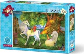 ART PUZZLE 4512 Puzzle Jednorožci / 100 dílků / od 6 let