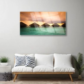 akrylový obraz Moře Architektura 100x50 cm