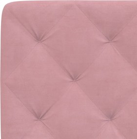 Postel s matrací růžová 200 x 200 cm samet 3208681