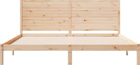 Prodloužený rám postele bez matrace 200 x 210 cm masivní dřevo 3309305