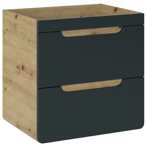 Umyvadlová skříňka Aruba 820 2S dub craft zlatý/černý mat