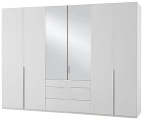Skříň Moritz - 270/236/58 cm (bílá, zrcadlo)