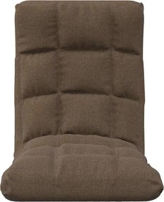 Skládací lenoška na podlahu hnědá textil 336587