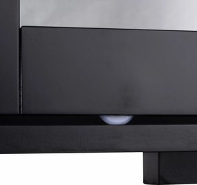 Costway Příborník s posuvnými dvířky 106,5 cm, černý