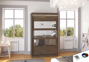ADRK Furniture Posuvná skříň se zrcadlem a LED osvětlením KOLORADO 120 ADRK-SW-KOL-CH-120+L