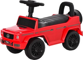 HOMCOM Dětský Elektronický Vozík Mercedes Benz Licencovaný S Edicí Trunk, Klakson a Světla 12-36 Měsíců - Červená