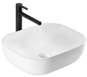 REA-U6521 - Umyvadlo na desku BELINDA SLIM 33,5x46,5 cm keramika/lesklá bílá REA-U6521
