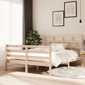 vidaXL Rám postele 135 x 190 cm Double masivní dřevo [3101259] Barva: Přírodní