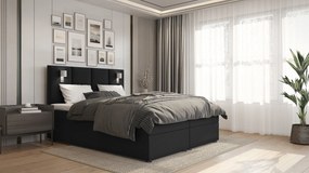 SFAB Kontinentální čalouněná postel PARMA (90x200 cm) Barva látky: Černá (Inari 100)